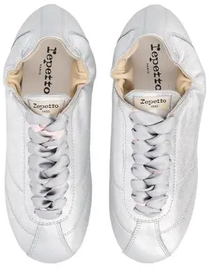 Repetto Silk Tennis Sneaker - Silver