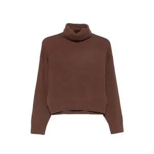 Brunello Cucinelli Cashmere And Silk Blend Ribbed Roll Neck Jumper