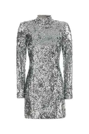 Balmain Sequins Mini Dress - Silver