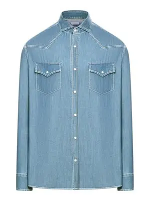 Brunello Cucinelli Long-sleeved Denim Shirt