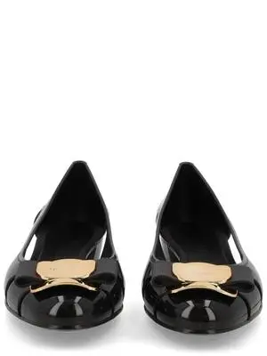 FERRAGAMO Nara Jelly Ballerina - Black