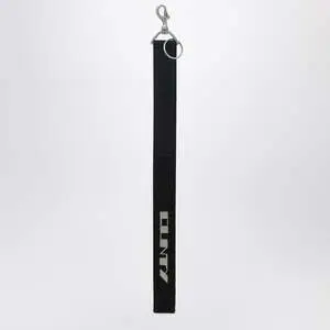 Rick Owens Keychain With Cotton Strap - Black