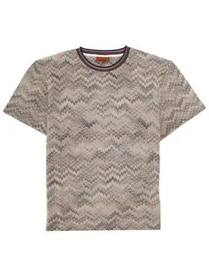 Missoni T-shirt In Cotone - Cream