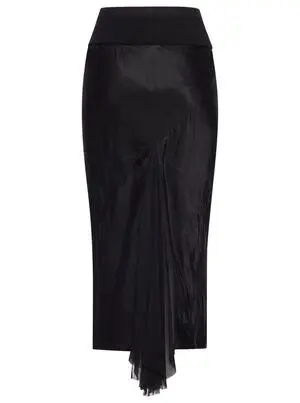 Rick Owens Asymmetrical Midi Skirt
