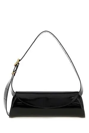 JIL SANDER Leather Small Cannolo Shoulder Bag - Black