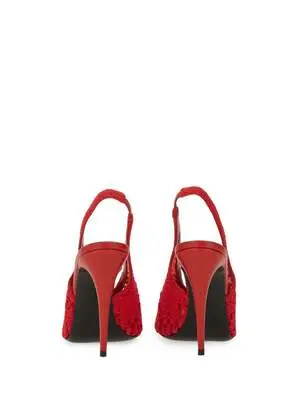Magda Butrym Crochet Slingback - Red
