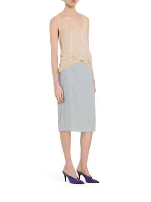 Gucci Silk Top With All-over Gg Pattern