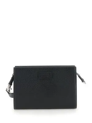 Gucci Super Mini Crossbody Bag With Logo Patch In Leather