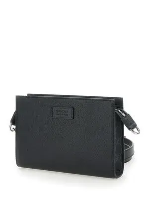 Gucci Super Mini Crossbody Bag With Logo Patch In Leather
