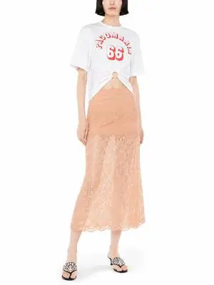 Rabanne Midi Lace Skirt