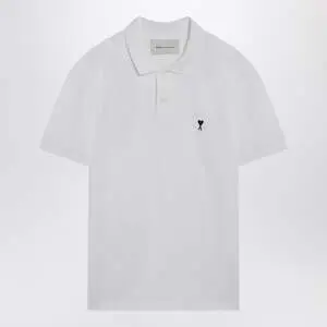 AMI Paris De Coeur Polo Shirt - White