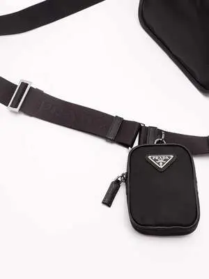 Prada Re-nylon And Saffiano Leather Shoulder Bag