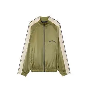 Palm Angels Curved Logo Track Jacket - Green