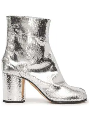 MAISON MARGIELA Tabi 80mm Ankle Boots - Silver