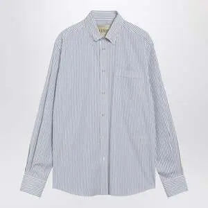 Valentino Garavani Ivory Shirt With Light And Stripes - Blue