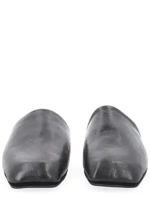 Our Legacy Leather Slipper - Black