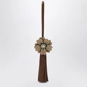 Miu Miu Cognac-colored Nappa Trick With Flower Detail - Brown