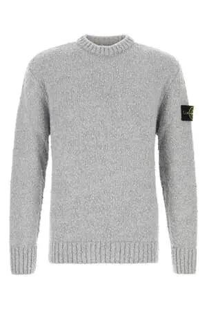 Stone Island Light Grey Wool Blend Sweater - Gray