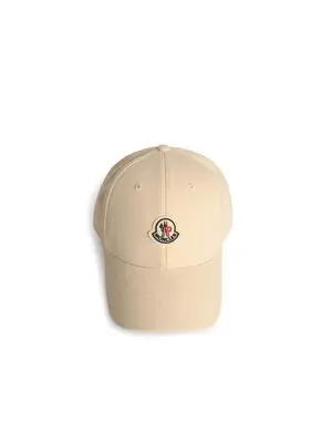 Moncler Cotton Baseball Cap - Cream