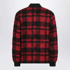 Polo Ralph Lauren Red And Black Quilted Check Bomber