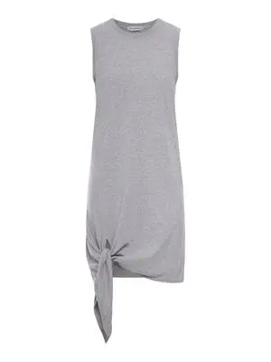 JW Anderson J.w.anderson Knotted Hem Dress In Medium Grey Mélange - Multicolor