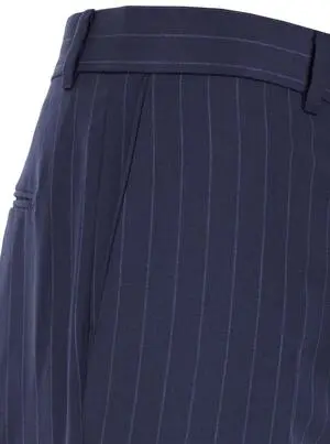 Givenchy Blue Flared Pants With High Waist In Wool