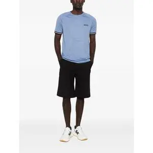 BOSS T-shirt With Logo Print And Contrast Trim