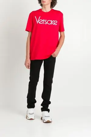 Versace Embroidered Logo Tee