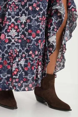 Isabel Marant Étoile Floral Linen Wrap Long Skirt - Multicolor