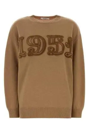 Max Mara Camel Wool Blend Fido Sweater - Brown
