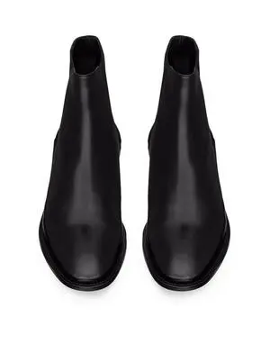 Saint Laurent Adrien Box Leather Chelsea Boots