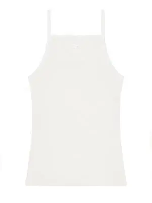 COURREGES Ribbed Tank Top - White