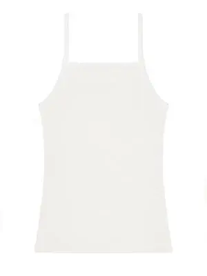 COURREGES Ribbed Tank Top - White