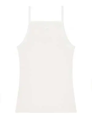 COURREGES Ribbed Tank Top - White