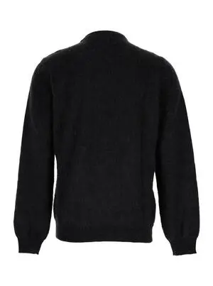 Fendi Grey Sweater With Jacquard Ff Motif In Wool