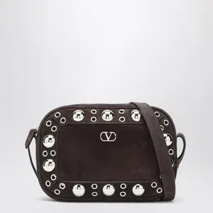 Valentino Garavani Nellcã´te Bag In Suede With Studs And Rivets - Brown