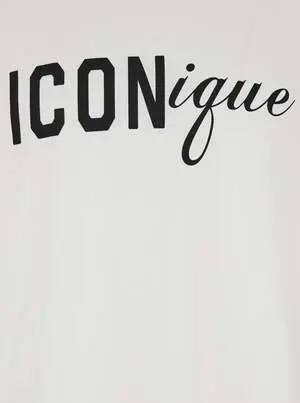 Dsquared2 Crew Neck T-shirt With Maxi Logo On The Front In Cotton For
