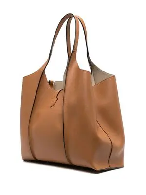 TOD'S T Timeless Medium Leather Tote Bag - Multicolor