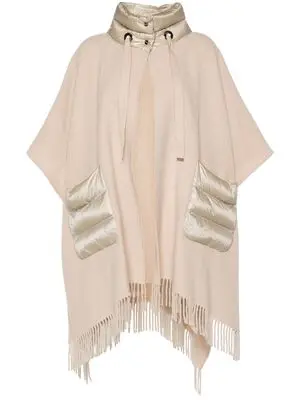 Herno Wool And Nylon Cape - Multicolor