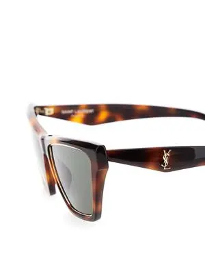 Saint Laurent Tortoiseshell Print Acetate Sunglasses - Multicolor
