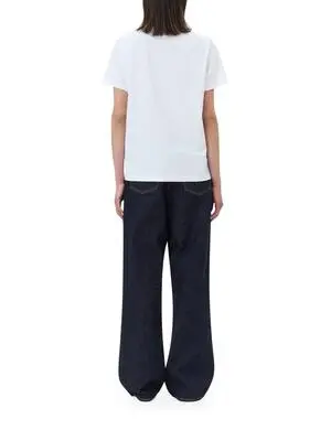 GANNI Jersey T-shirt With Print - White