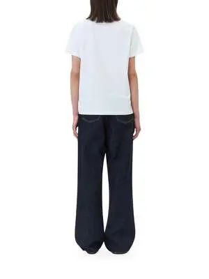 GANNI Jersey T-shirt With Print - White