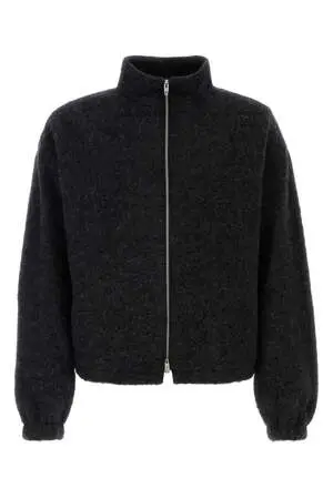 JIL SANDER Jil Sander Men Charcoal Wool Blend Sweatshirt Gray