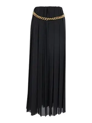 Balenciaga Pleated Skirt With Chain Belt - Multicolor