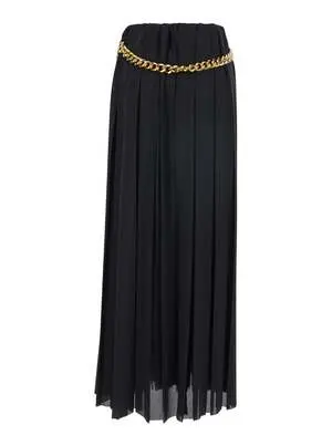 Balenciaga Pleated Skirt With Chain Belt - Multicolor