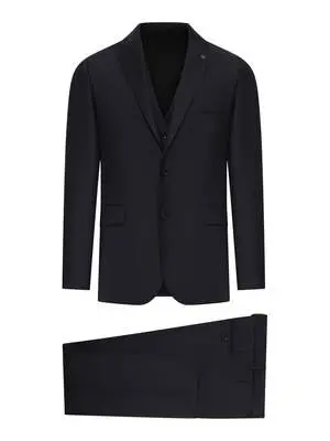 Tagliatore Bruce Tailored Wool Suit - Black