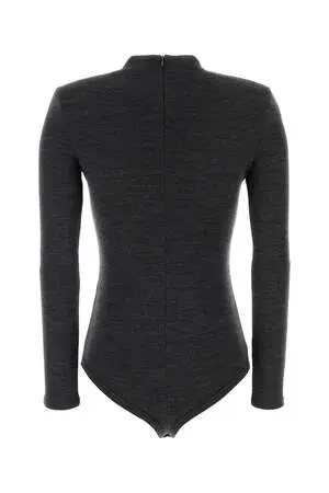 JIL SANDER Wool Bodysuit - Gray