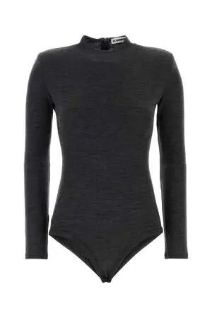 JIL SANDER JIL SANDER Wool Bodysuit Gray