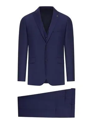 Tagliatore Bruce Tailored Wool Suit - Blue