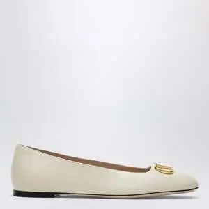 Valentino Garavani Vlogo Signature Ballerina Flats - White